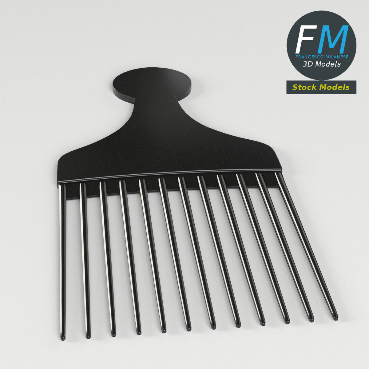Hair pick comb 3D model | CGTrader
