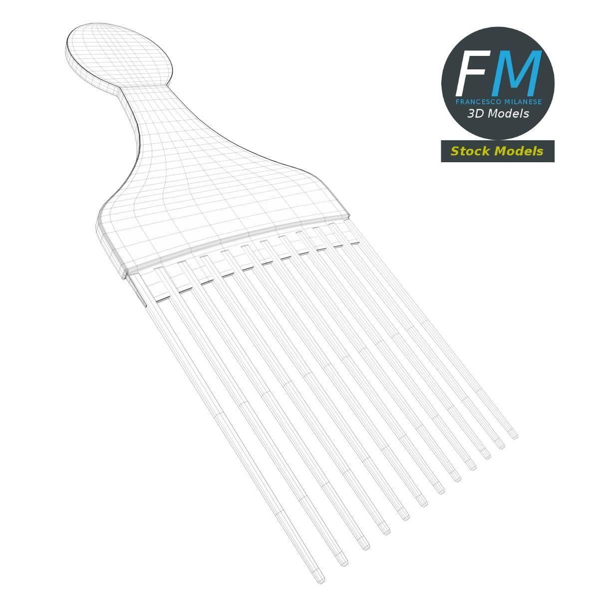 Hair pick comb 3D model | CGTrader