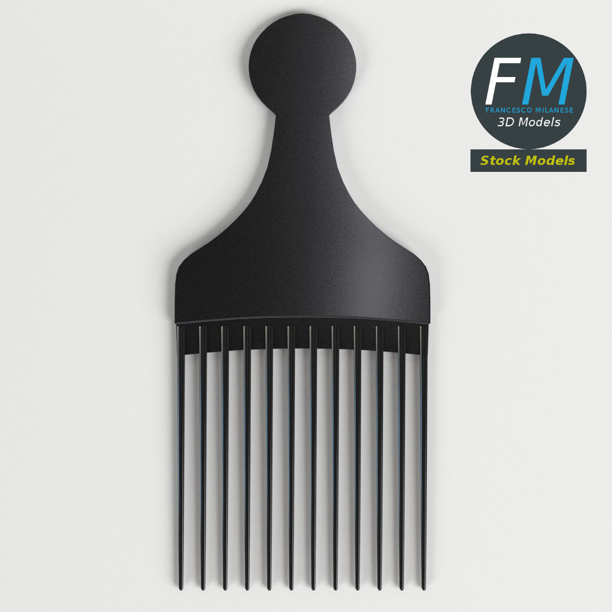 Hair pick comb 3D model | CGTrader