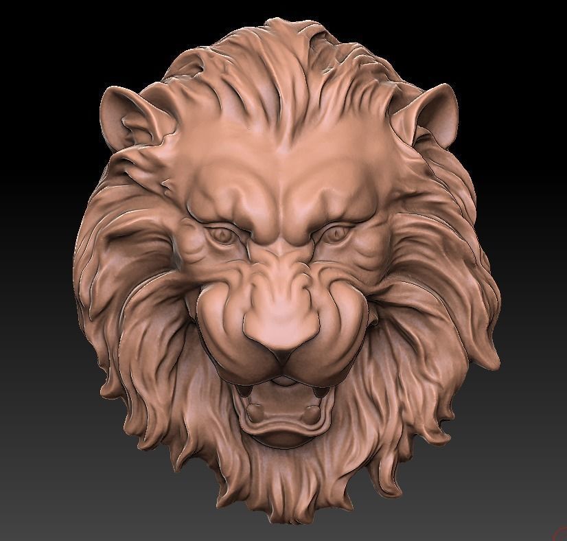 lion face 3D model 3D printable | CGTrader