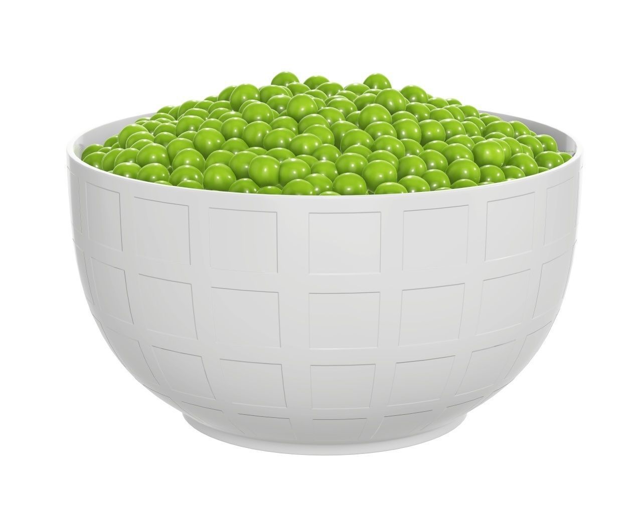 Peas in bowl 3D model | CGTrader