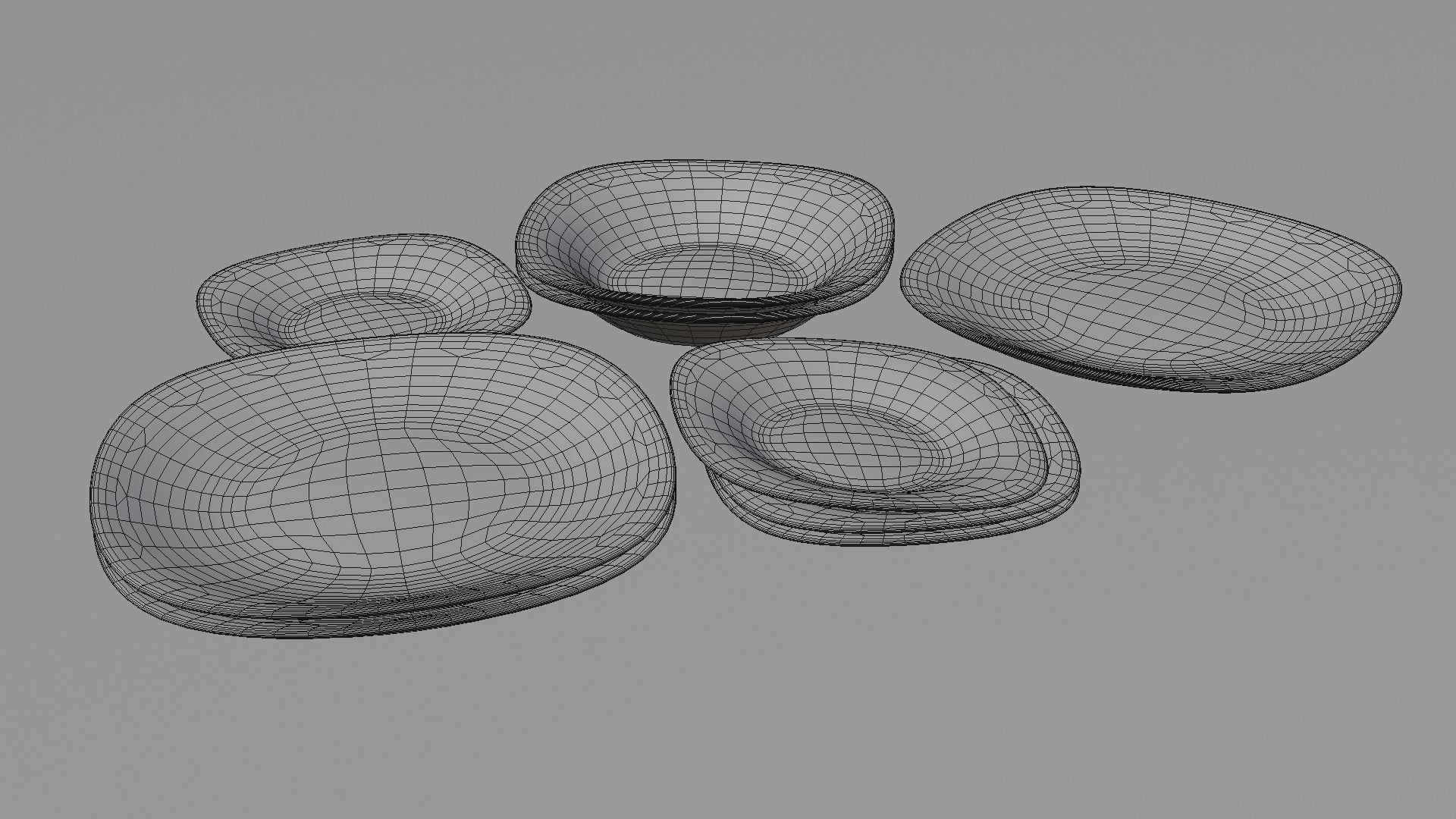 3D model Multicolor Plates VR / AR / low-poly | CGTrader