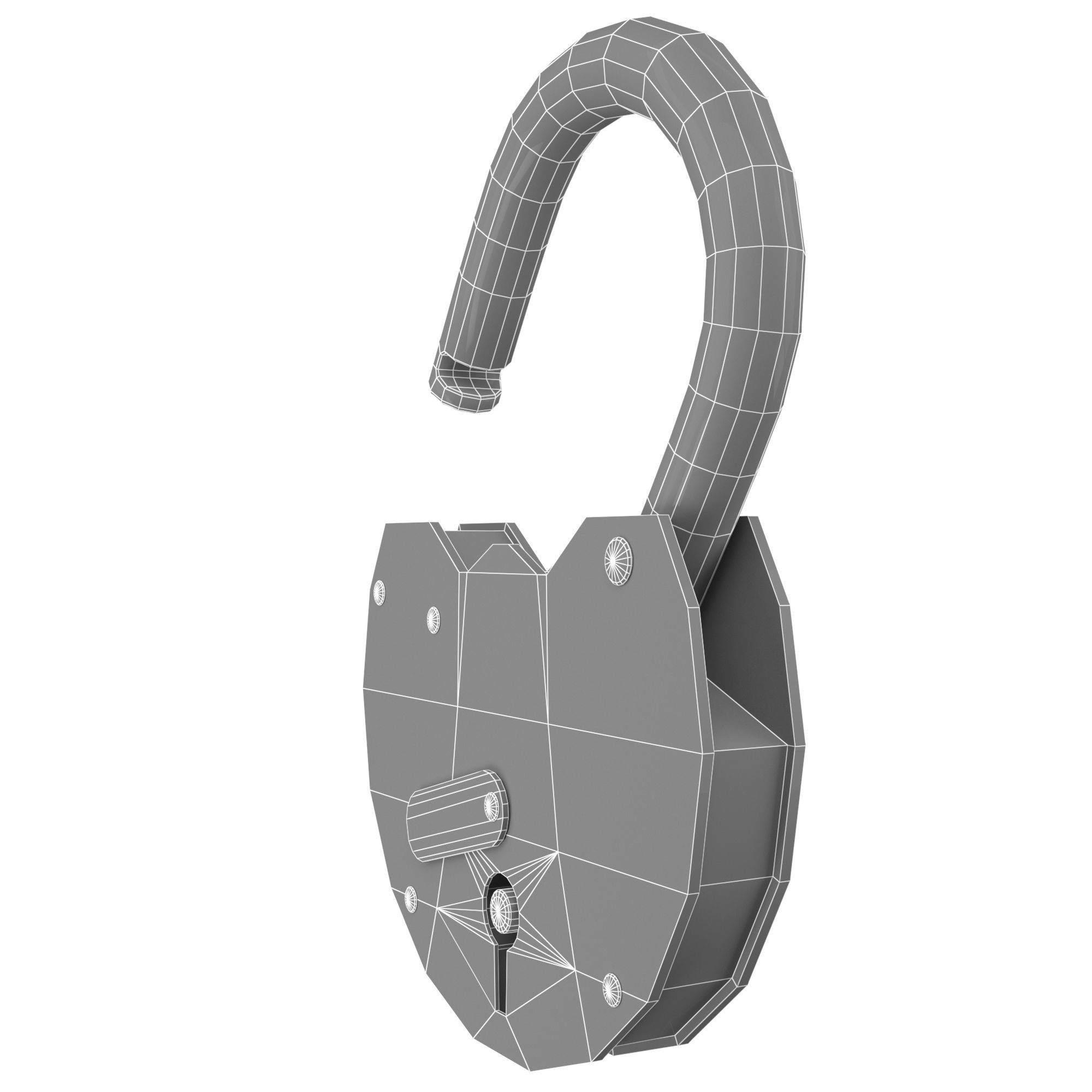 3D model Old rust pudlock VR / AR / low-poly | CGTrader