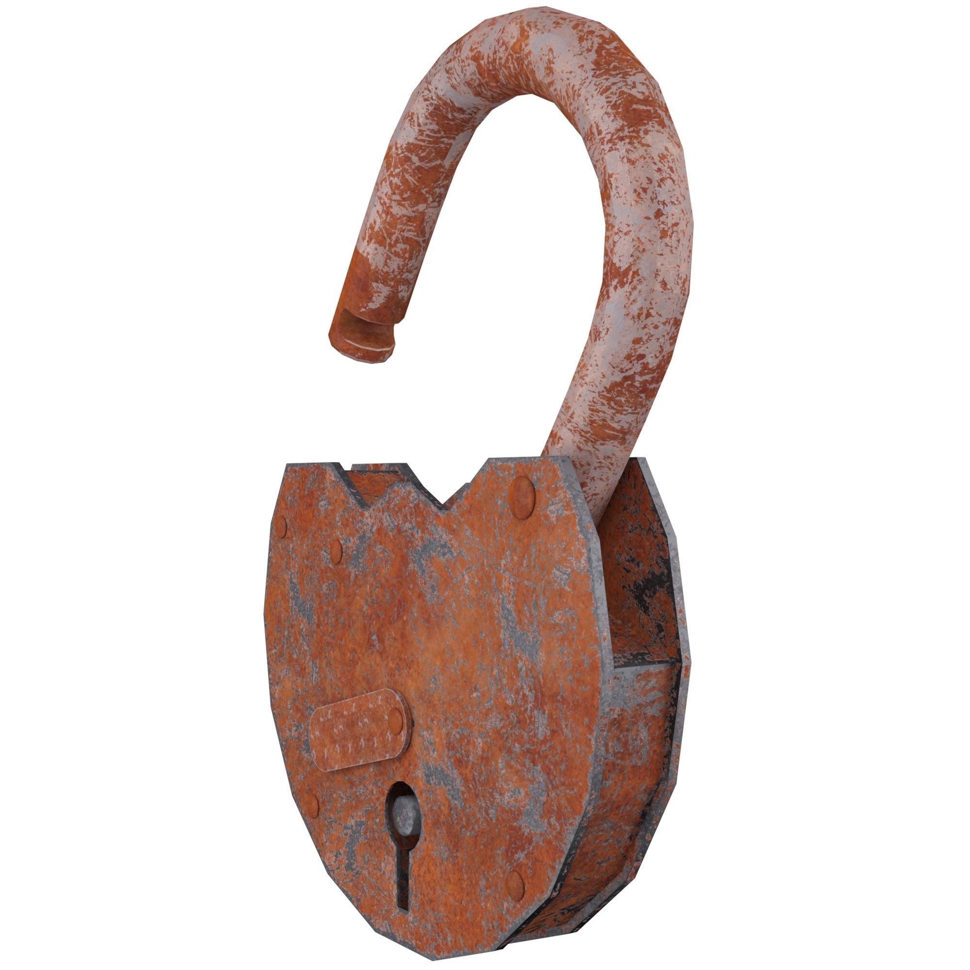 3D model Old rust pudlock VR / AR / low-poly | CGTrader