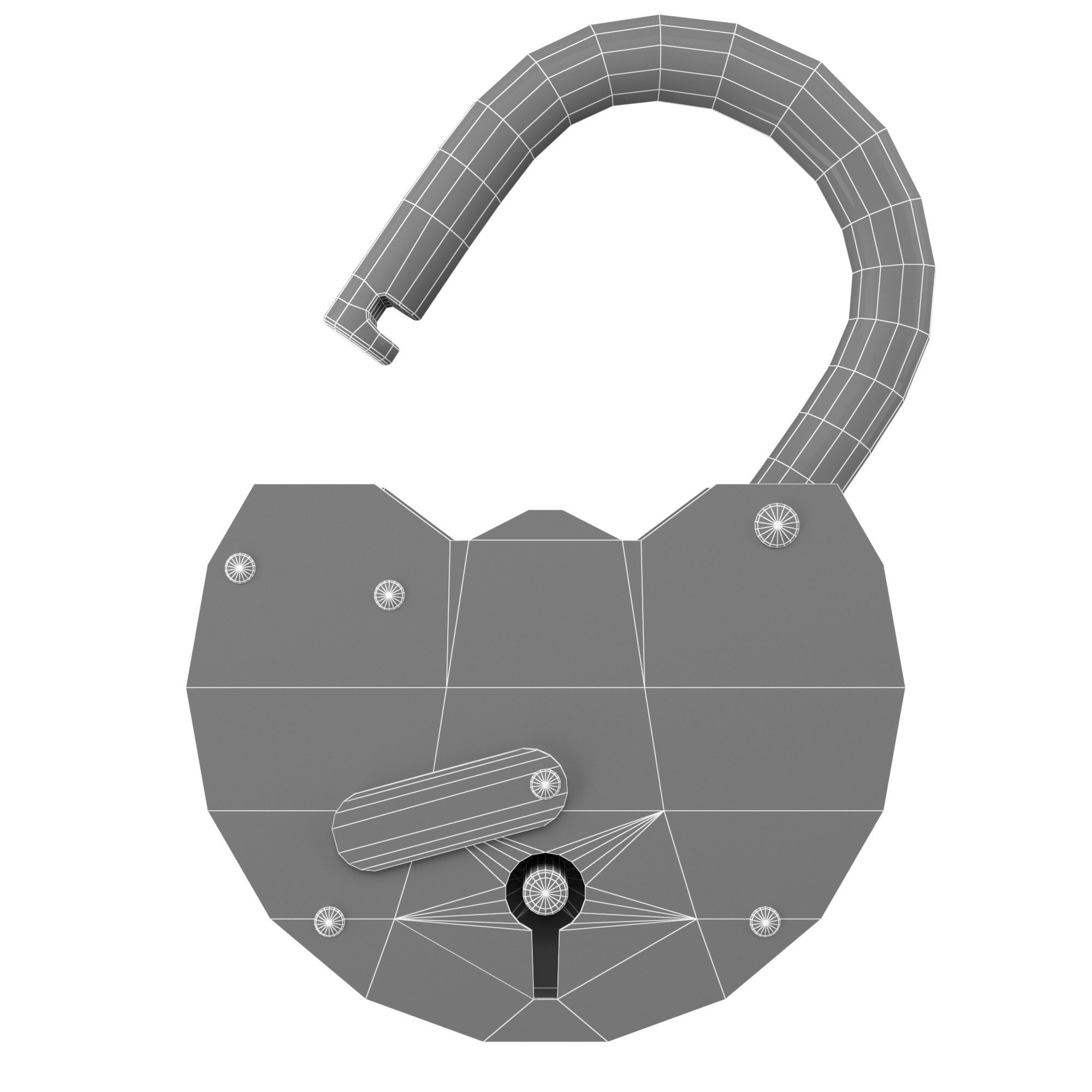 3D model Old rust pudlock VR / AR / low-poly | CGTrader