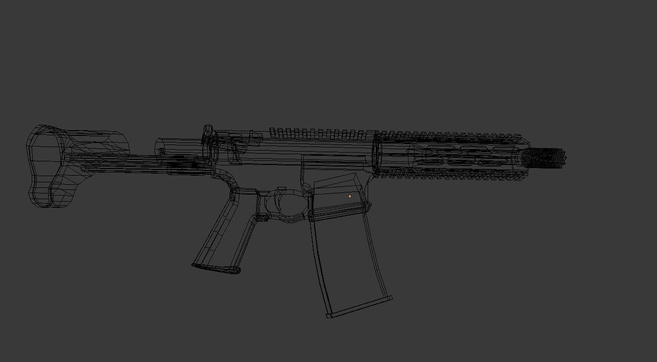 M7A1 Rifle short barrel M16 Style Assault Rifle free VR / AR / low-poly ...