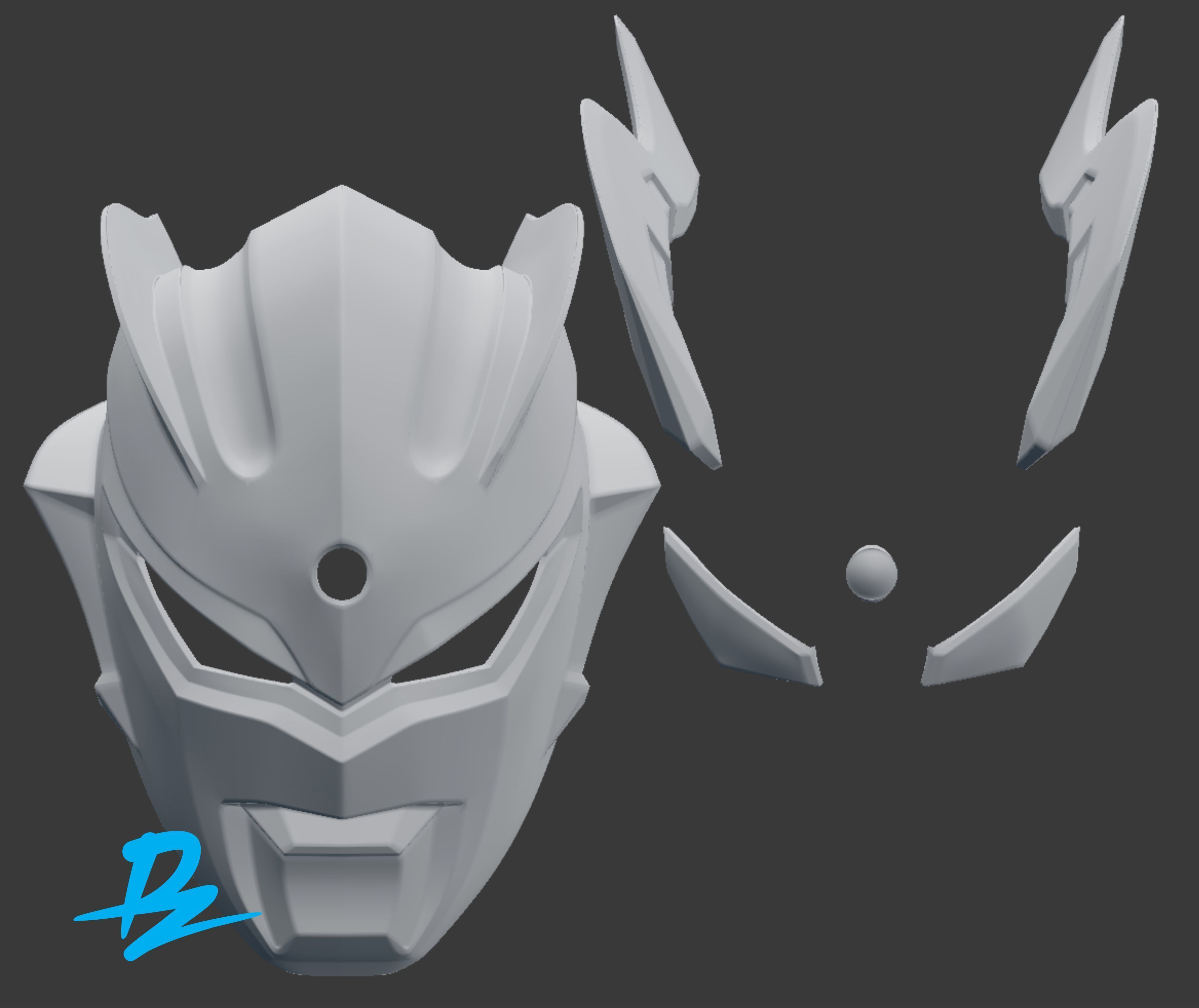 Mask Ultraman Zero 3D model 3D printable | CGTrader