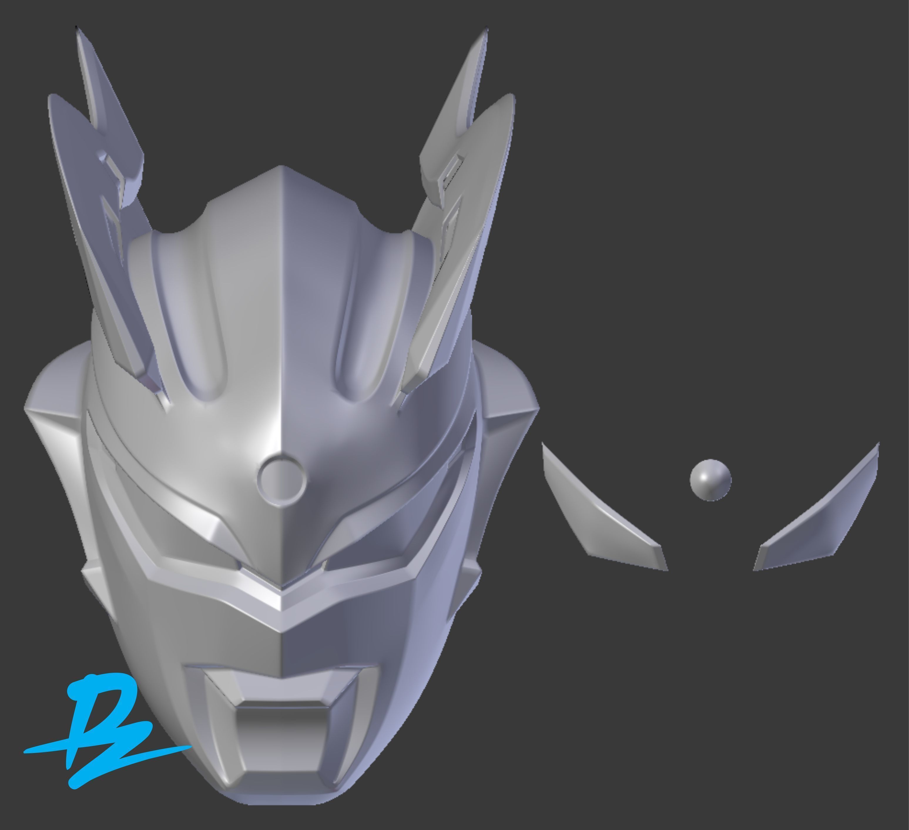 Mask Ultraman Zero 3D model 3D printable | CGTrader
