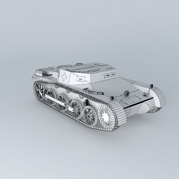 Ammunition tug on - Panzerkampfwagen I Ausf A (German tank) 3D model | CGTrader