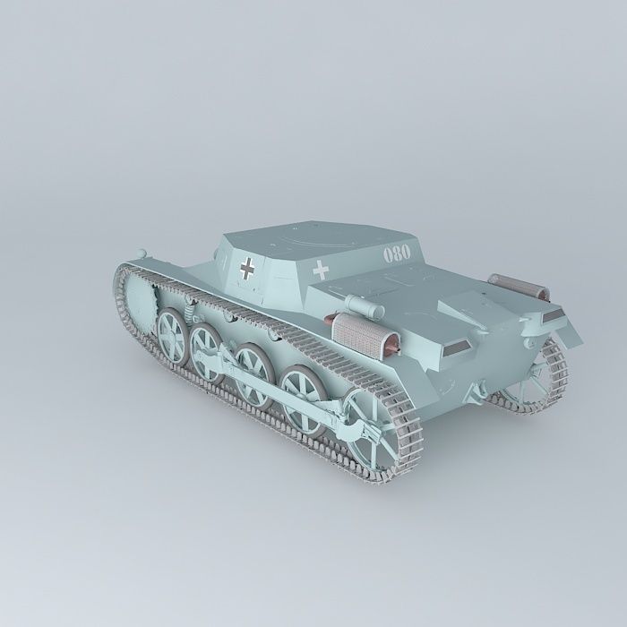 Ammunition tug on - Panzerkampfwagen I Ausf A (German tank) 3D model | CGTrader