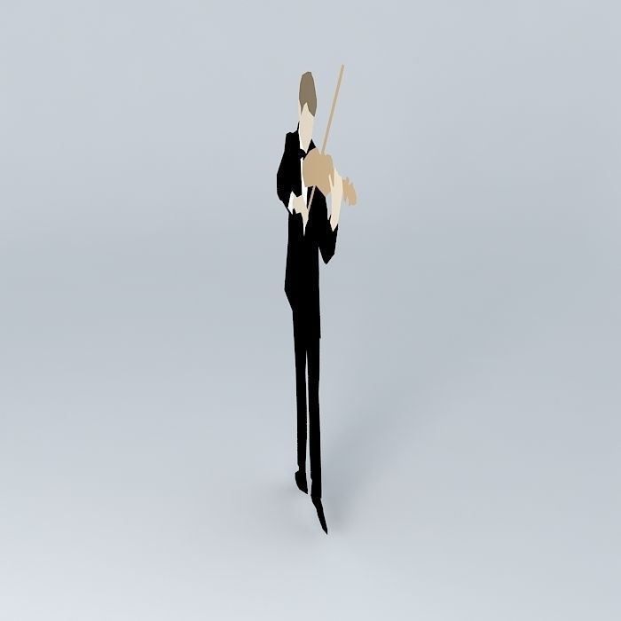 2D music player violin free 3D Model .max .obj .3ds .fbx .stl .dae ...