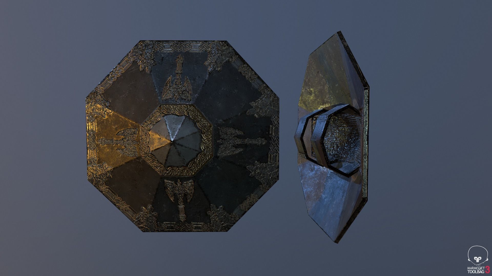 3D model Dwarf Shield VR / AR / low-poly | CGTrader