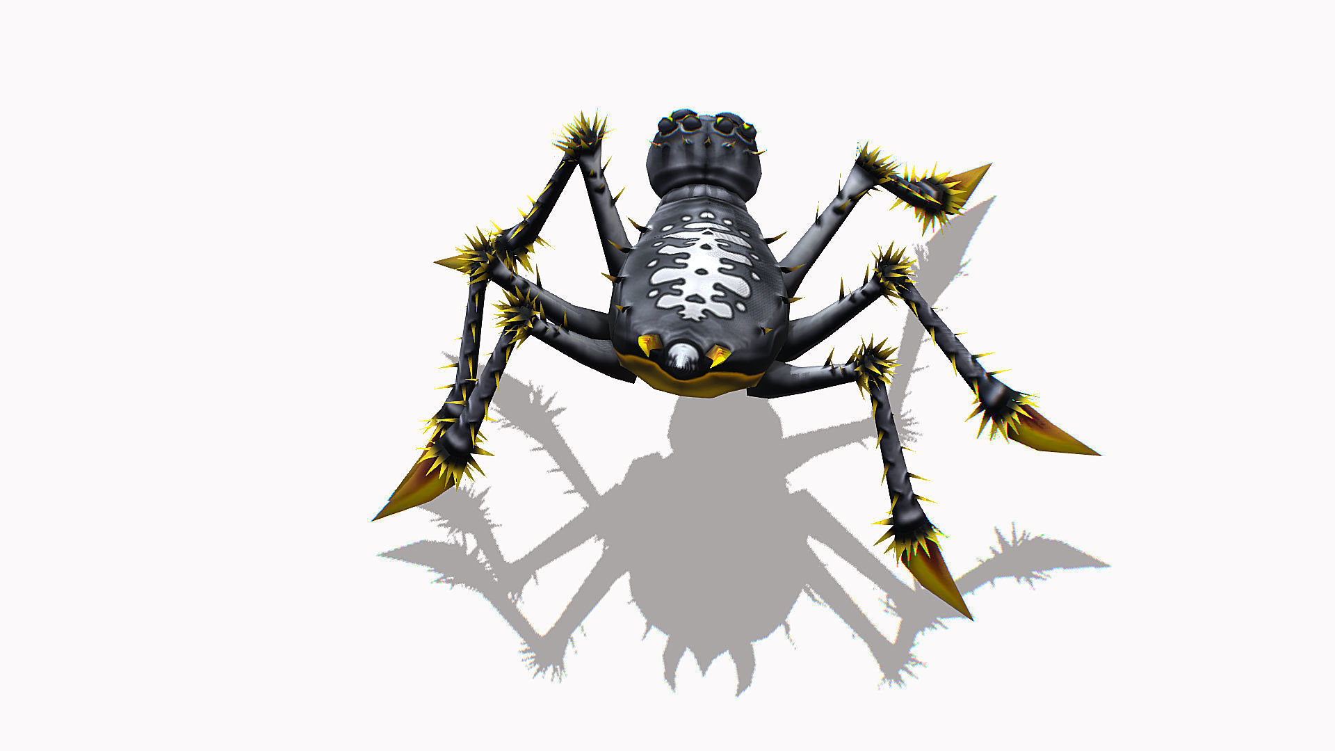 3D model Animated Funny Cartoon Insect Grey Spider VR / AR / low-poly ...