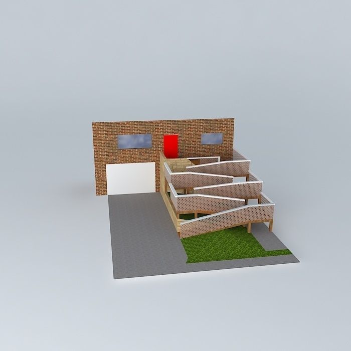 ADA Compliant Wheelchair Ramp Design free 3D model | CGTrader