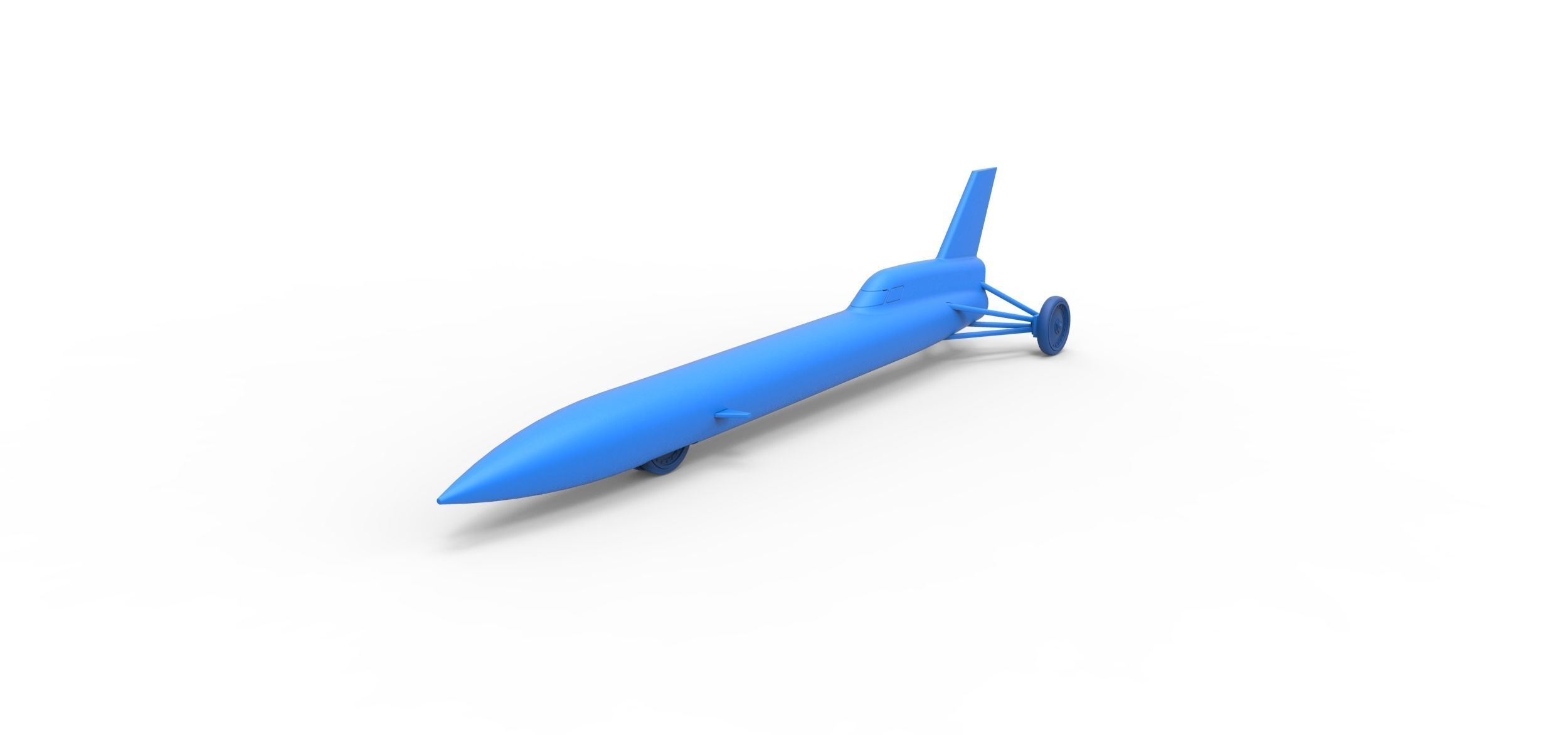 Blue Flame jet car 3D model 3D printable | CGTrader