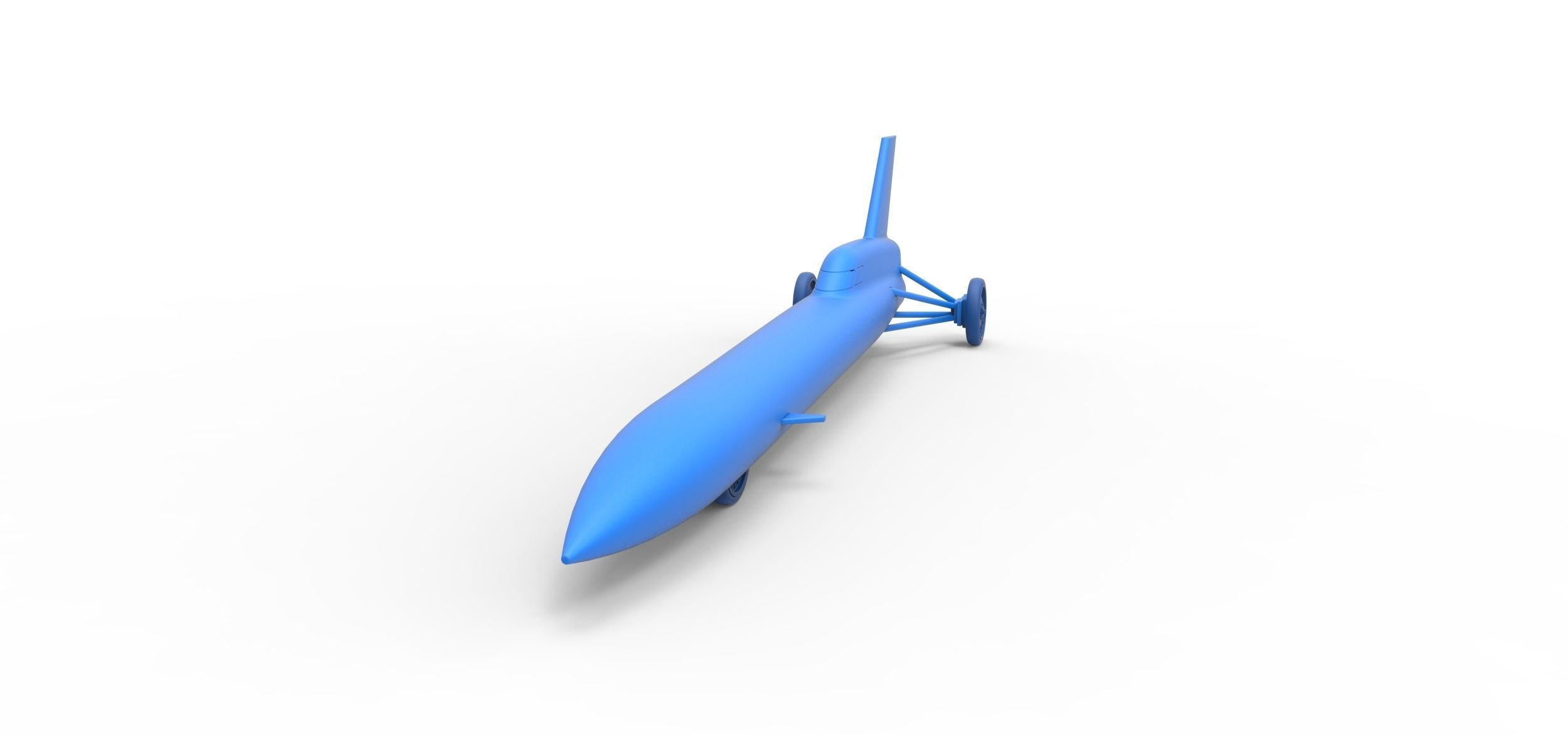 Blue Flame jet car 3D model 3D printable | CGTrader