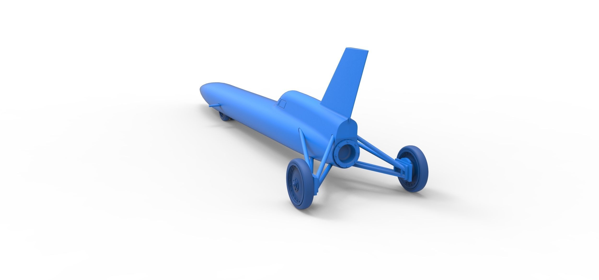 Blue Flame jet car 3D model 3D printable | CGTrader