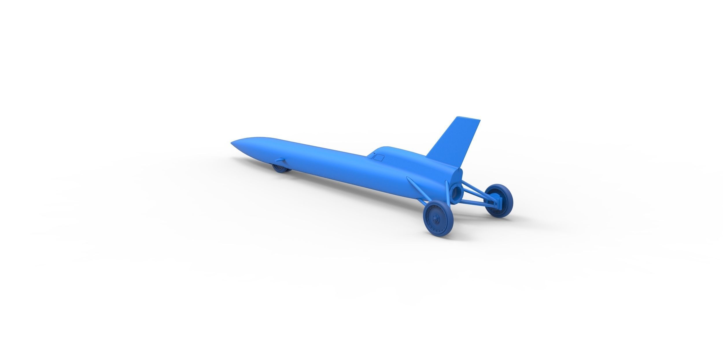 Blue Flame jet car 3D model 3D printable | CGTrader