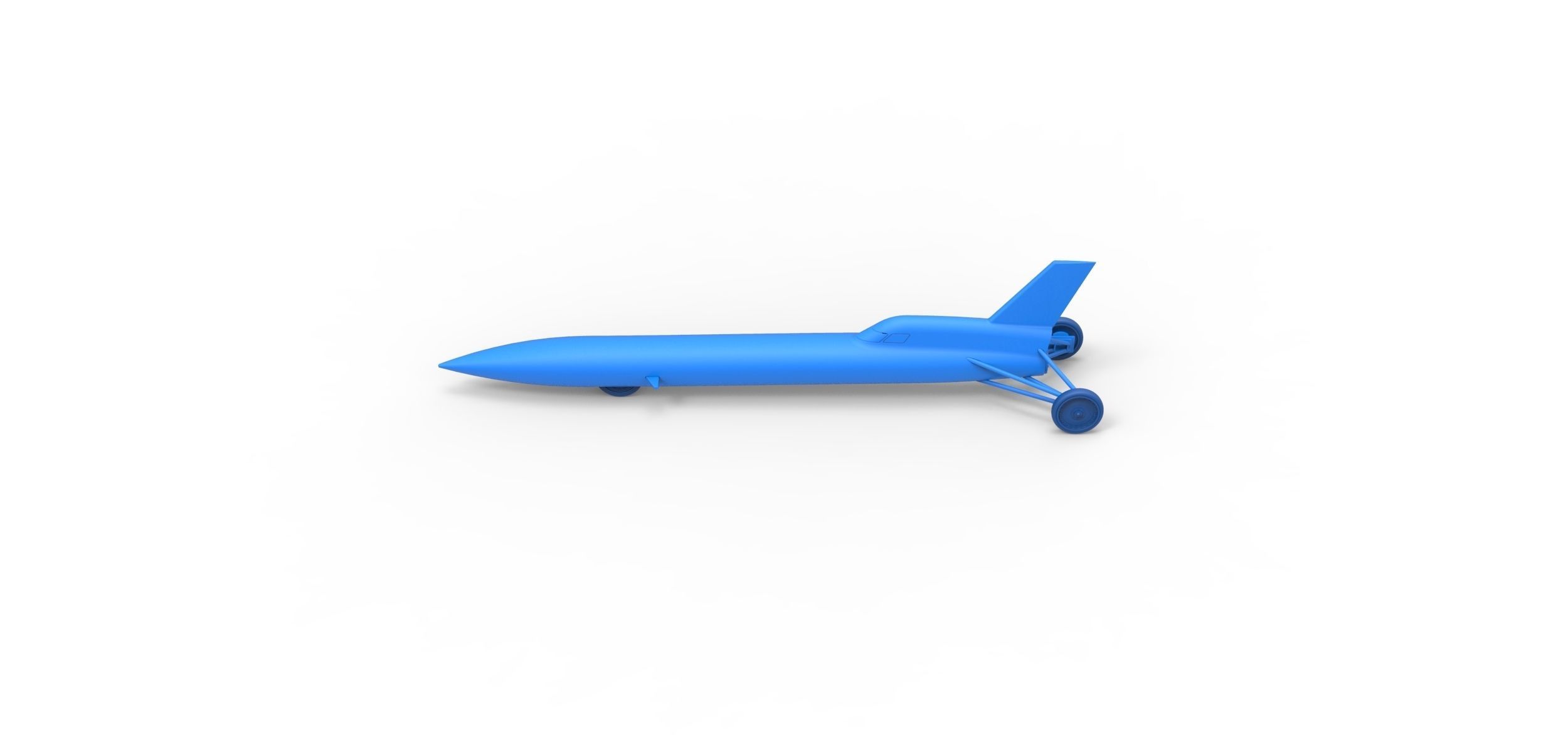 Blue Flame jet car 3D model 3D printable | CGTrader