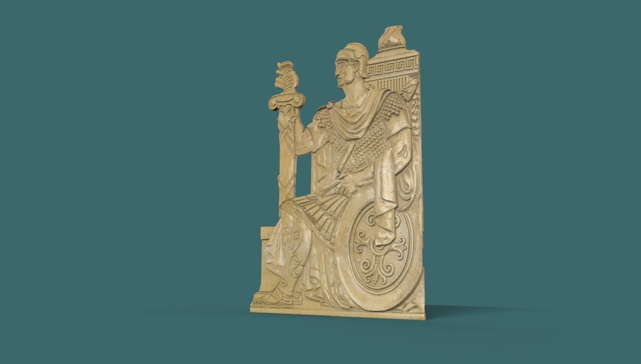 Roman Army Soldier 3d stl model for cnc Carving 3D model 3D printable ...