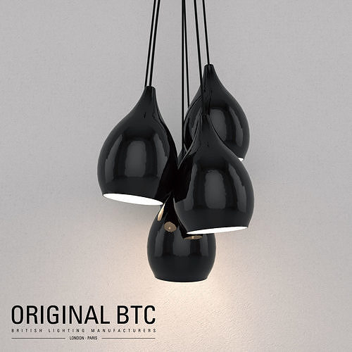 BTC Original Drop One Grouping Of Six Pendant Light 3D model | CGTrader