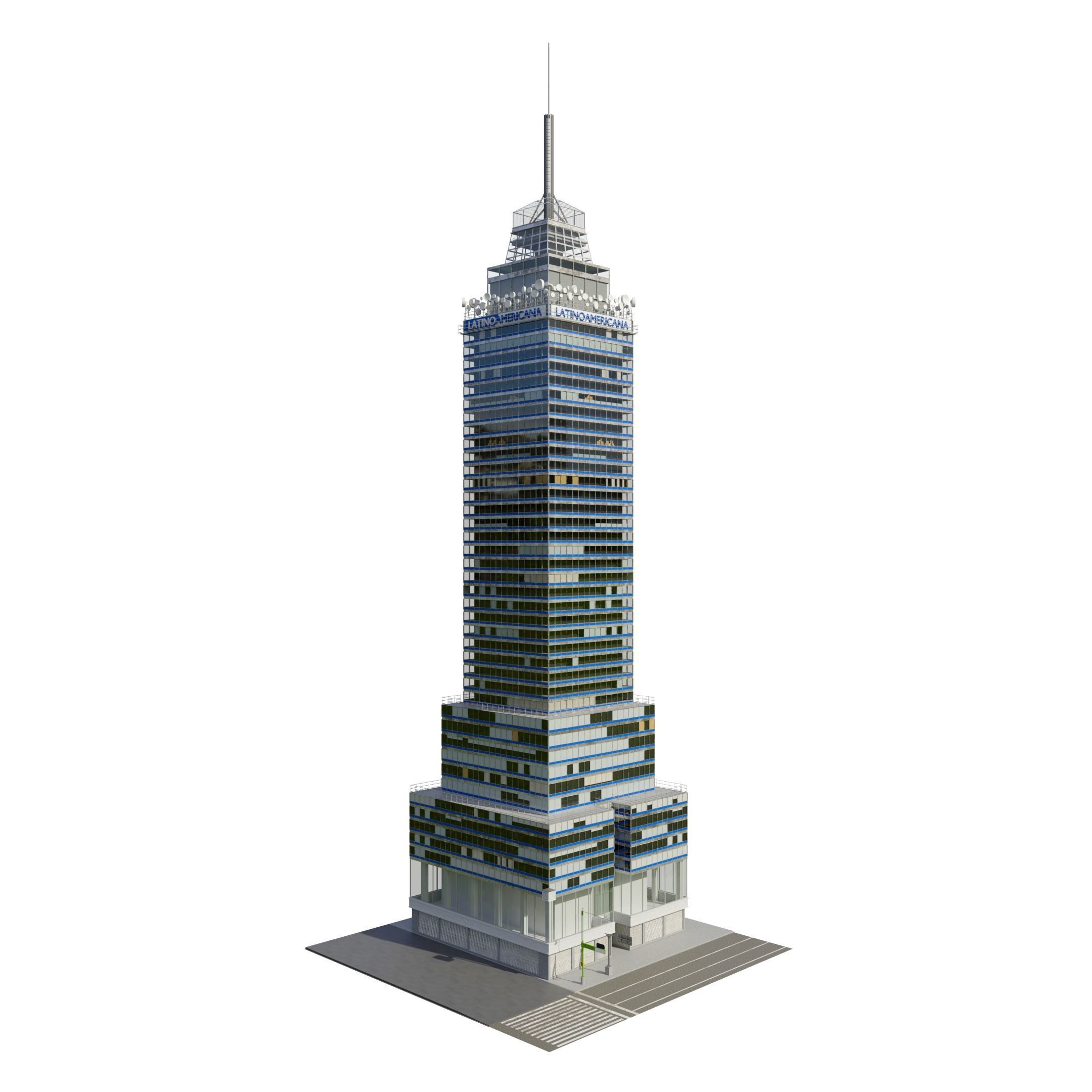 3D model Torre Latinoamericana VR / AR / low-poly | CGTrader