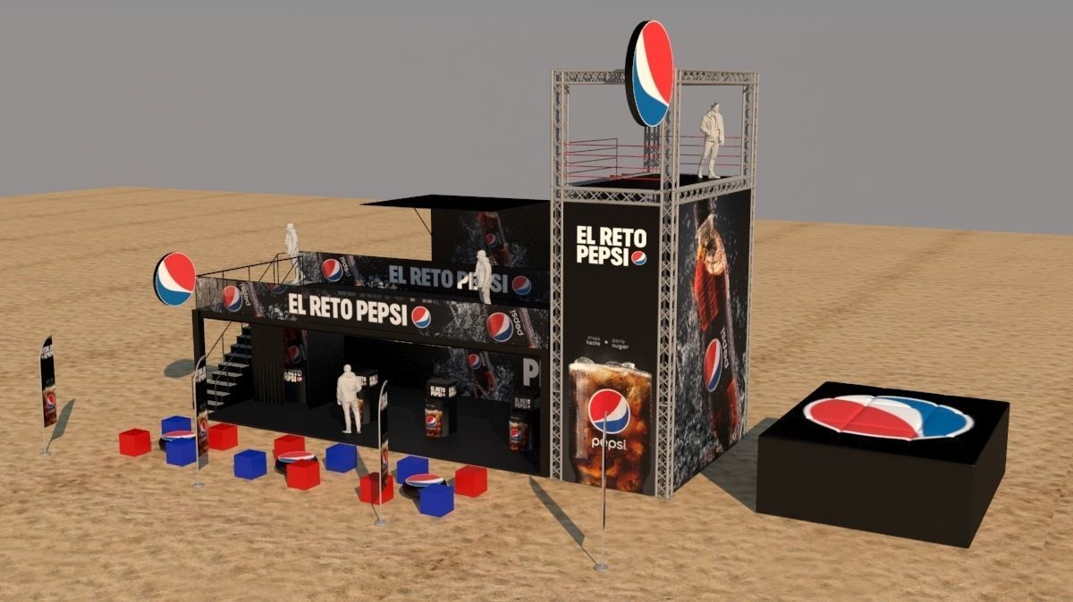Pepsi exhibition stand 3D model | CGTrader