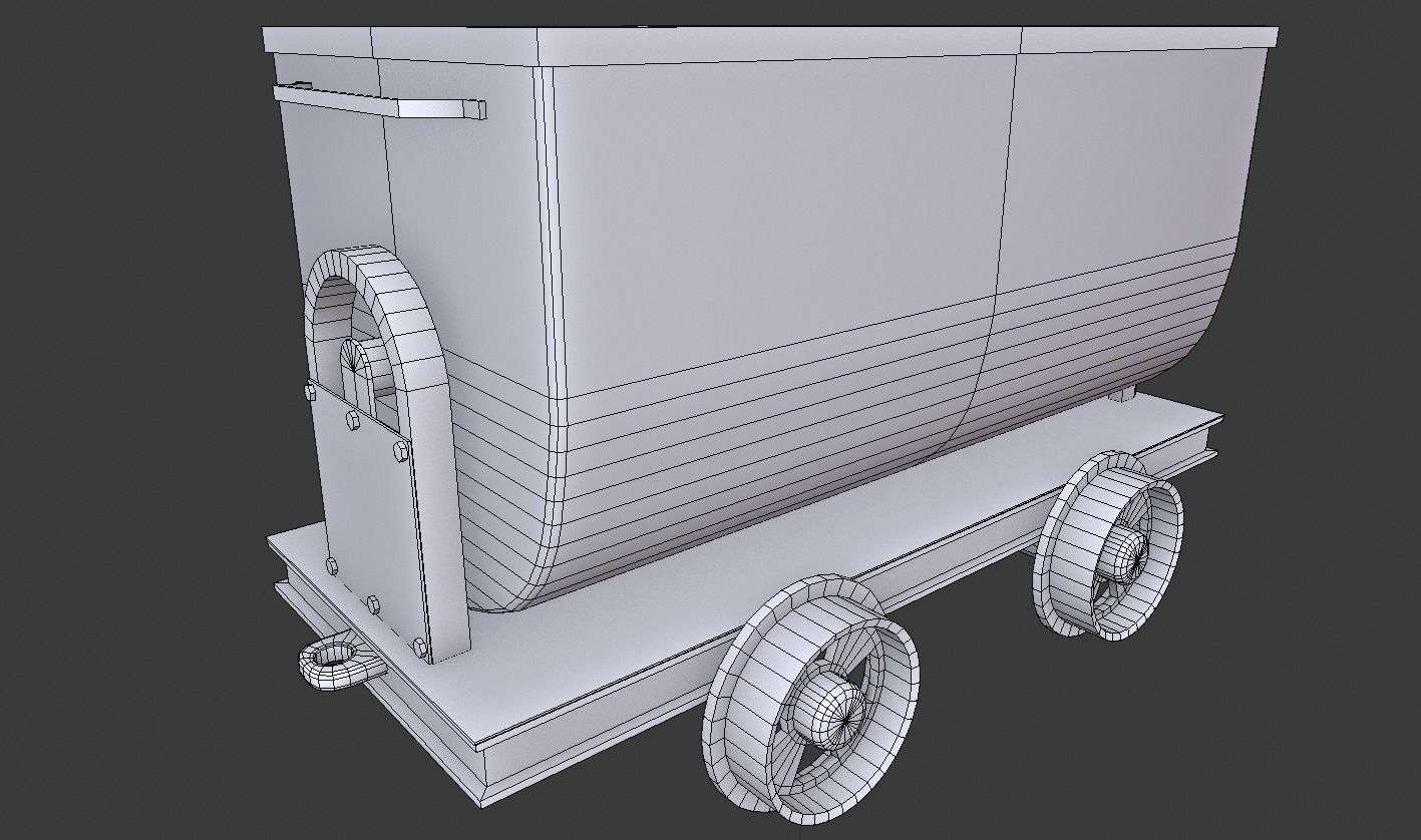 3D model Mining Cart VR / AR / low-poly | CGTrader