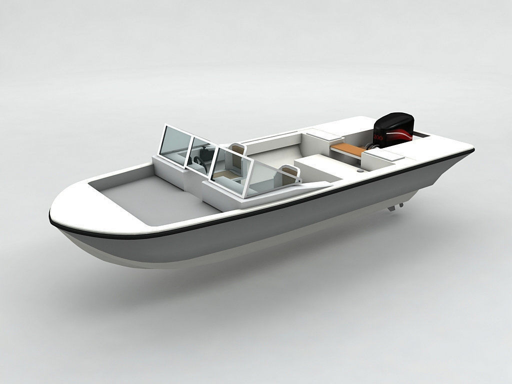 3D model Fishing Motor Boat Dinghy 1 VR / AR / low-poly | CGTrader