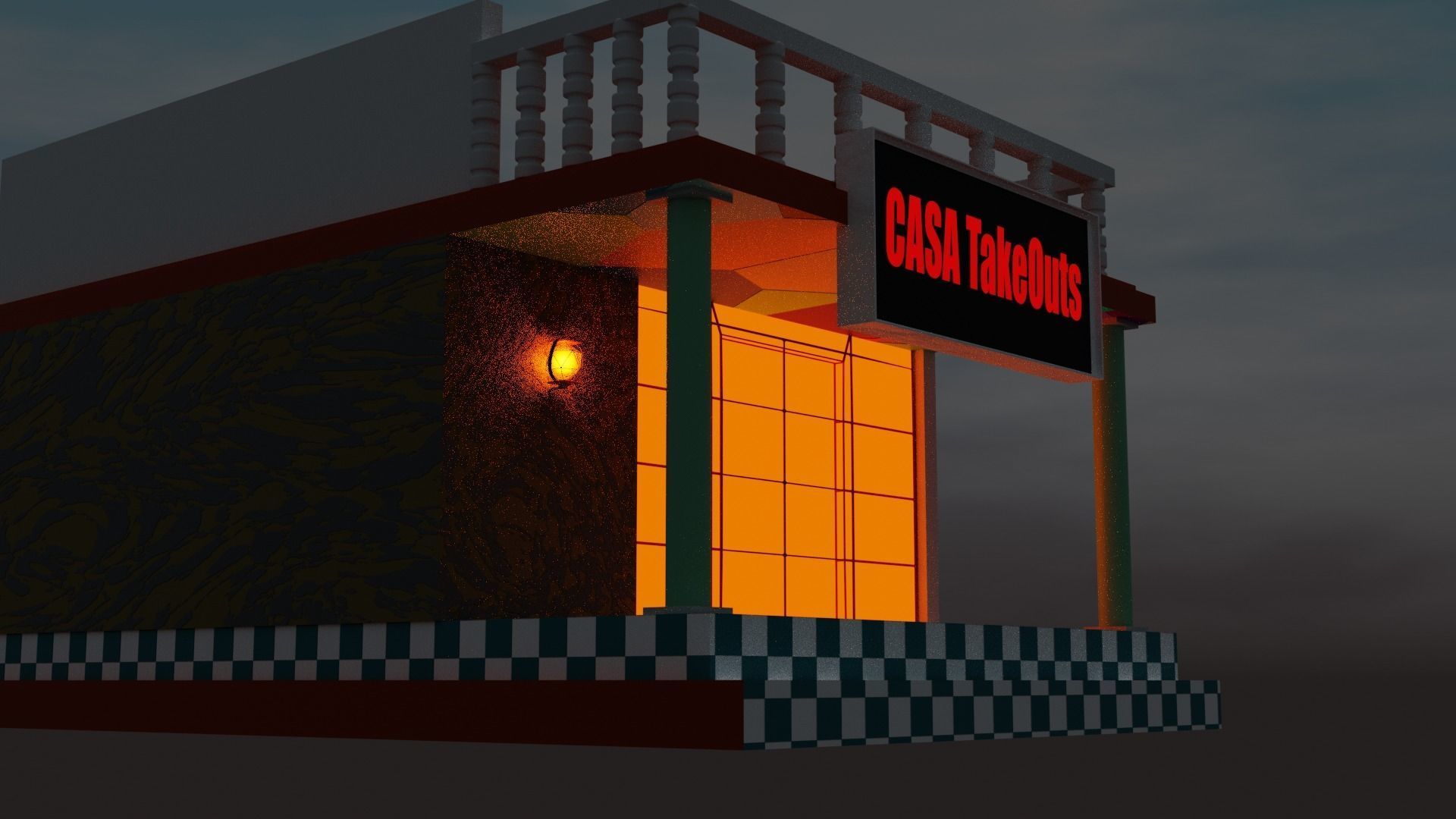 Fast Food Restaurant free VR / AR / low-poly 3D model | CGTrader