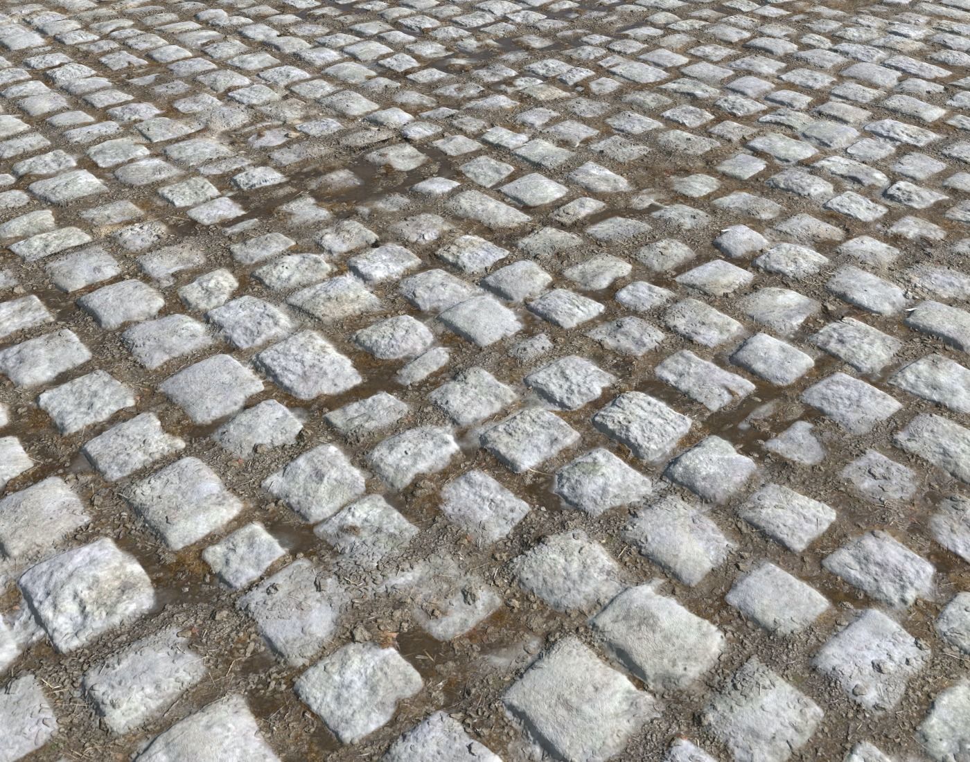 Cobblestone Road 4 Texture PBR Texture | CGTrader