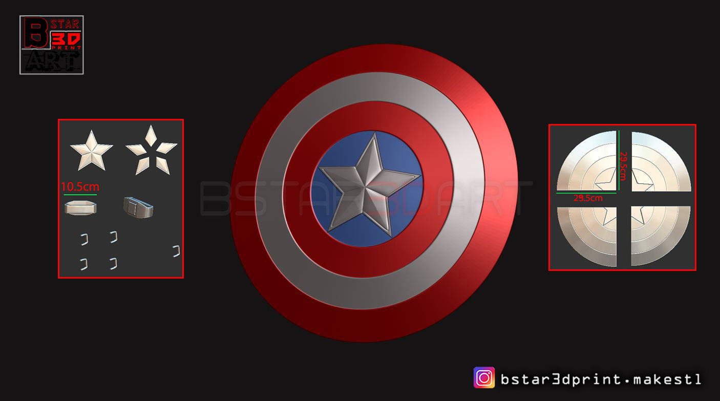 The captain America Shield - Infinity War - Endgame - Marvel 3D model ...