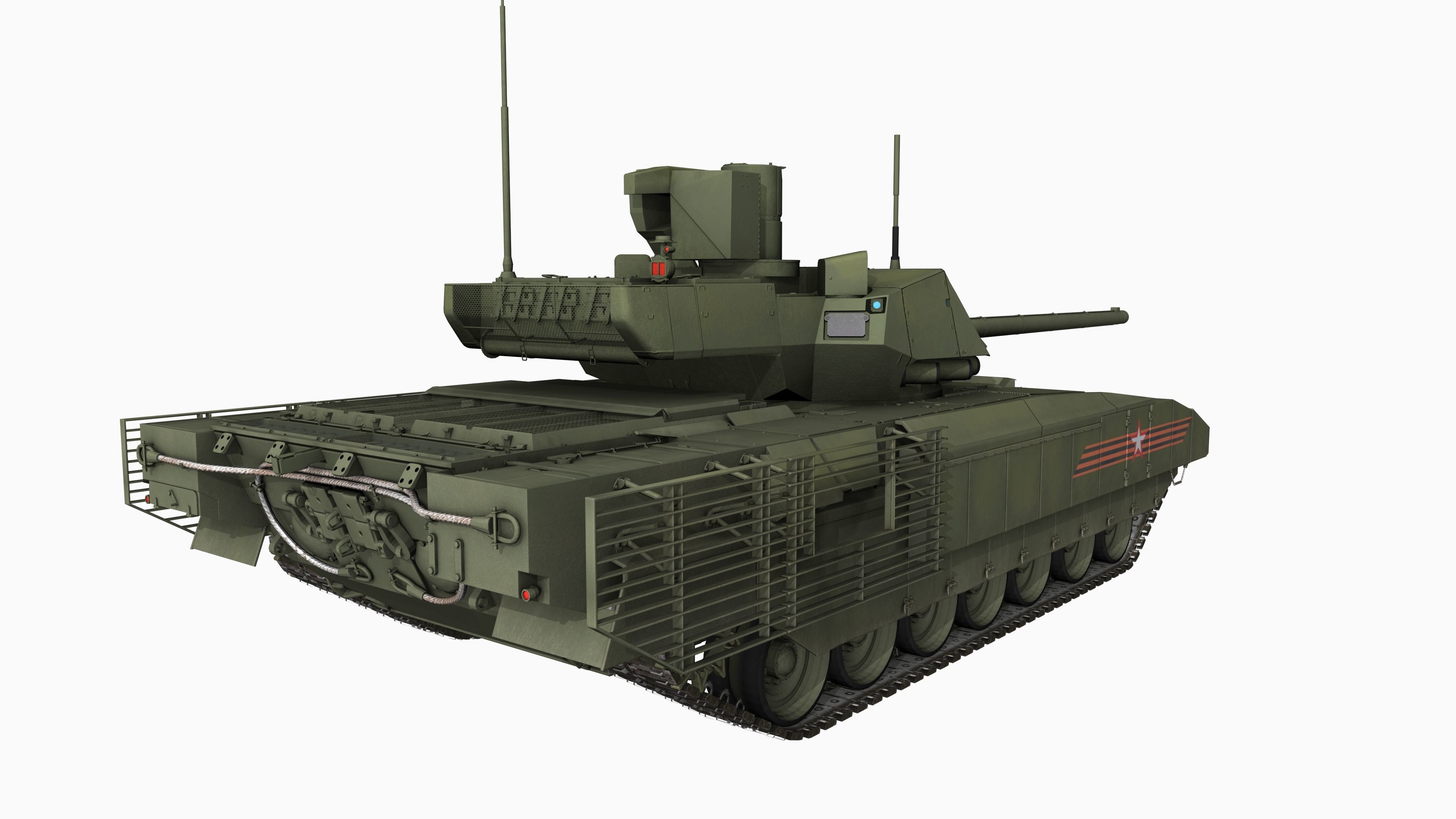 3D model T-14 Armata Russian MBT Game Model PBR VR / AR / low-poly ...