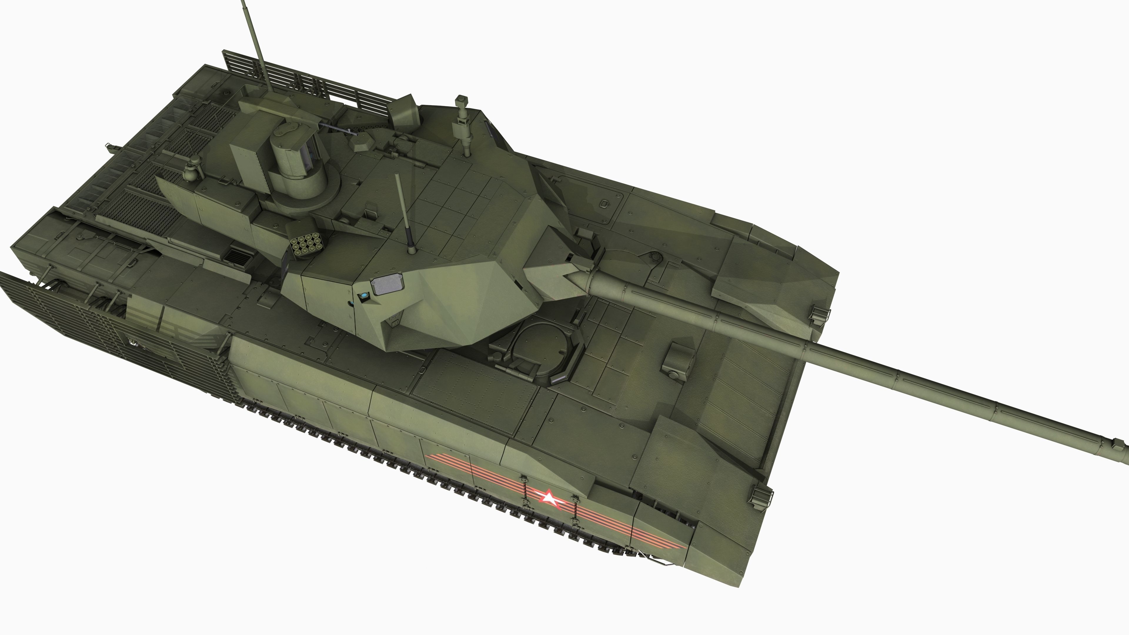 3D model T-14 Armata Russian MBT Game Model PBR VR / AR / low-poly ...
