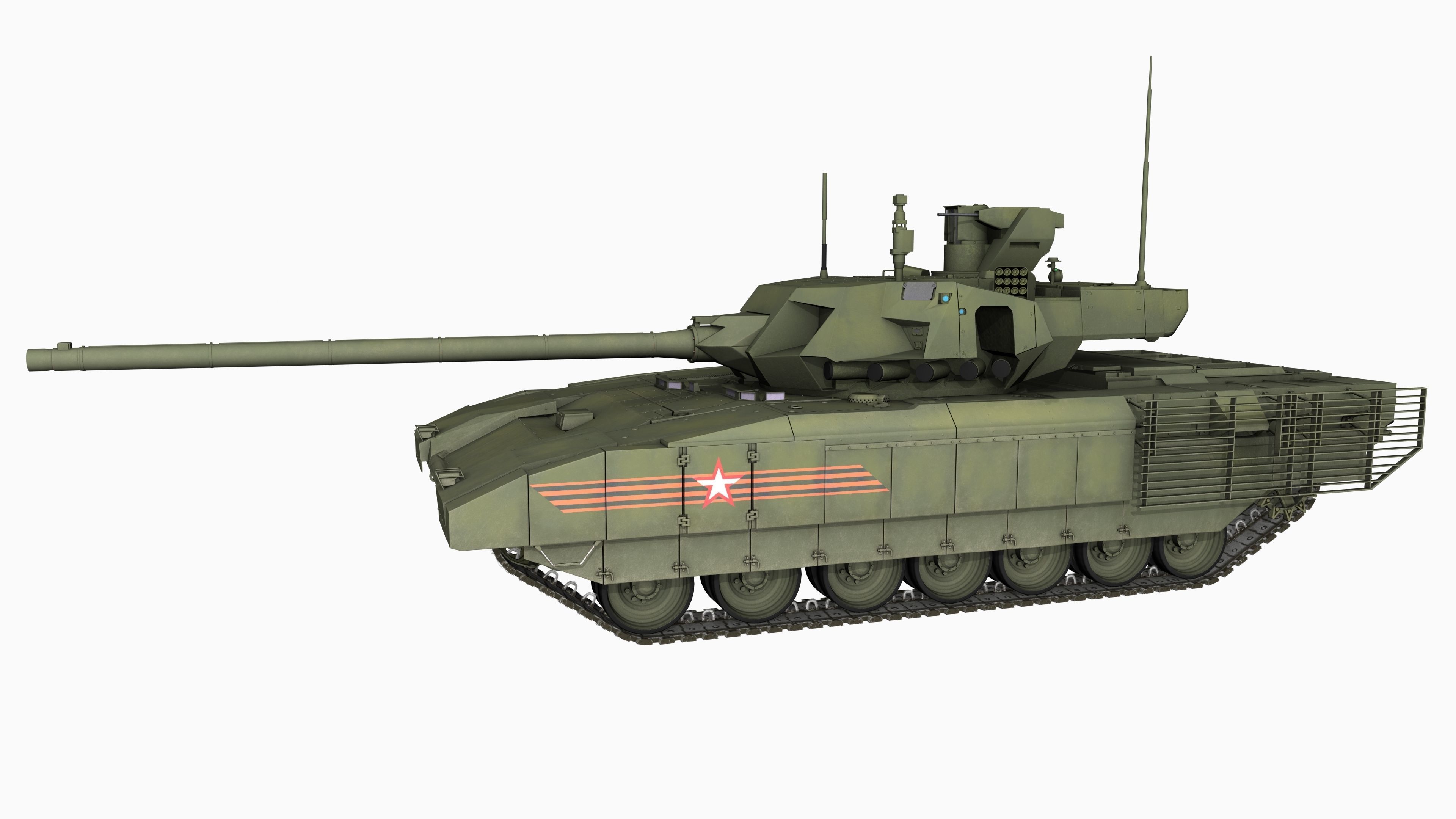 3D model T-14 Armata Russian MBT Game Model PBR VR / AR / low-poly ...