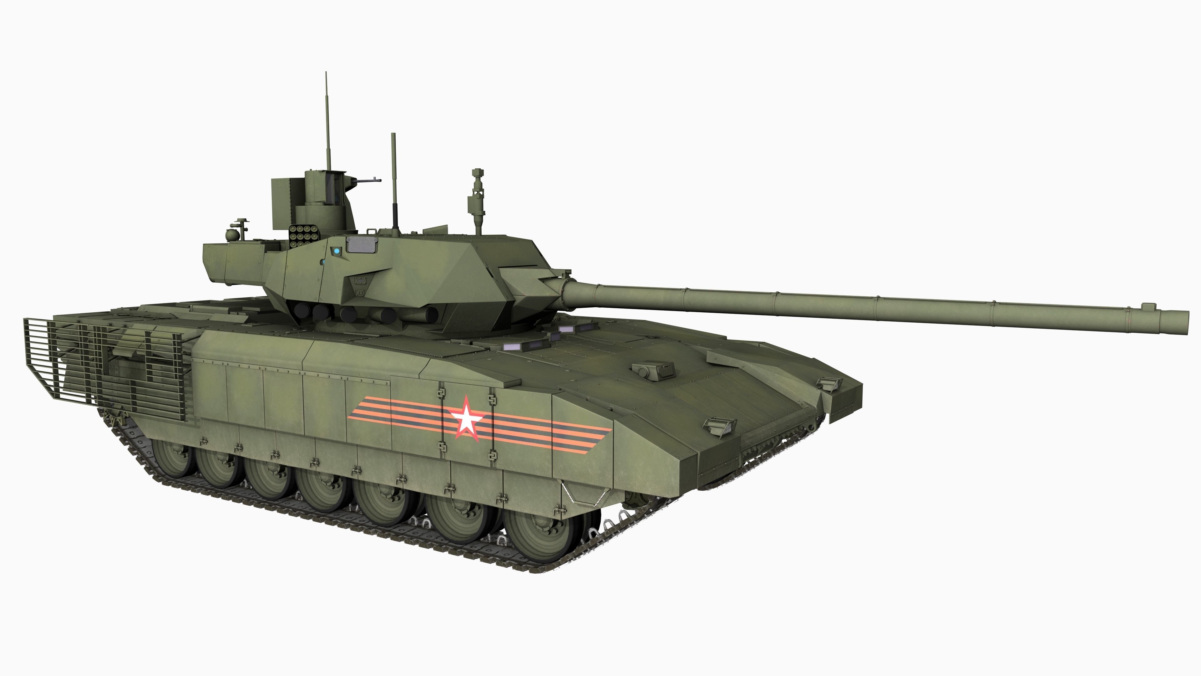 3D model T-14 Armata Russian MBT Game Model PBR VR / AR / low-poly ...