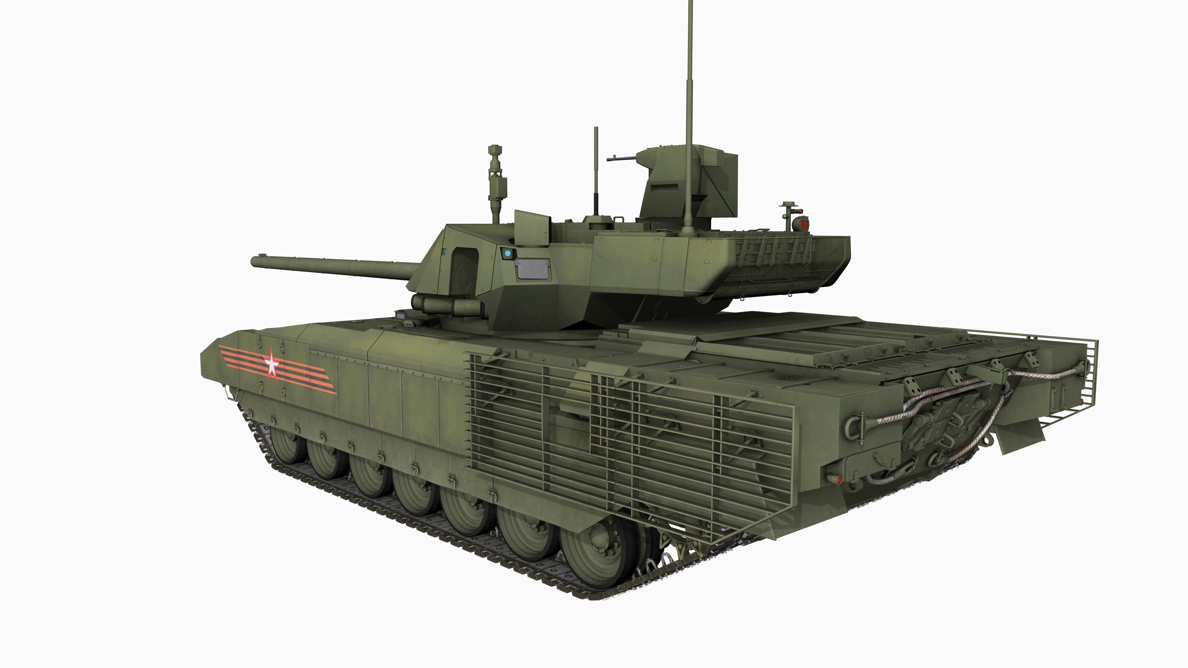 3D model T-14 Armata Russian MBT Game Model PBR VR / AR / low-poly ...