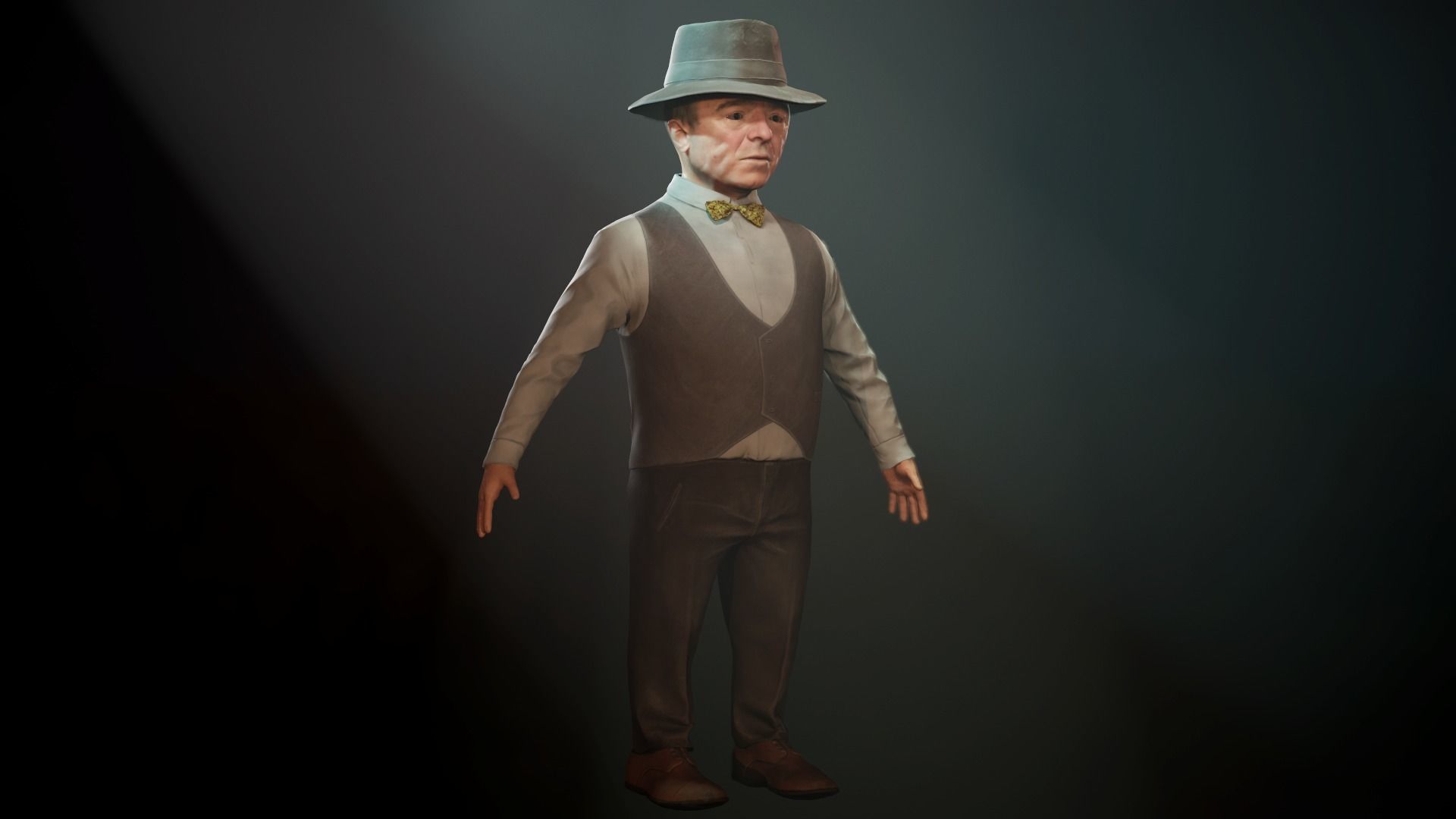 3D model Small man mr Anderson - Dwarf VR / AR / low-poly | CGTrader