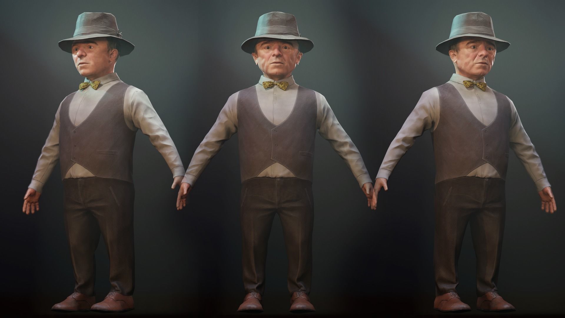 3D model Small man mr Anderson - Dwarf VR / AR / low-poly | CGTrader