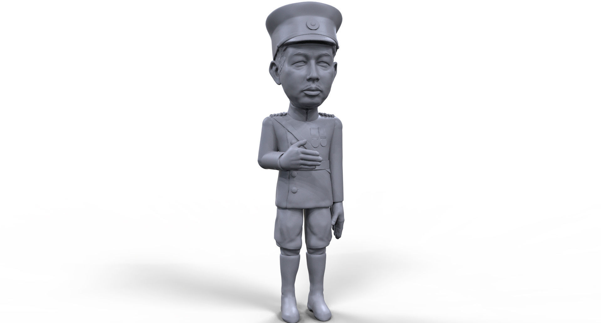 Emperor Hirohito stylized high quality 3D printable miniature 3D model ...