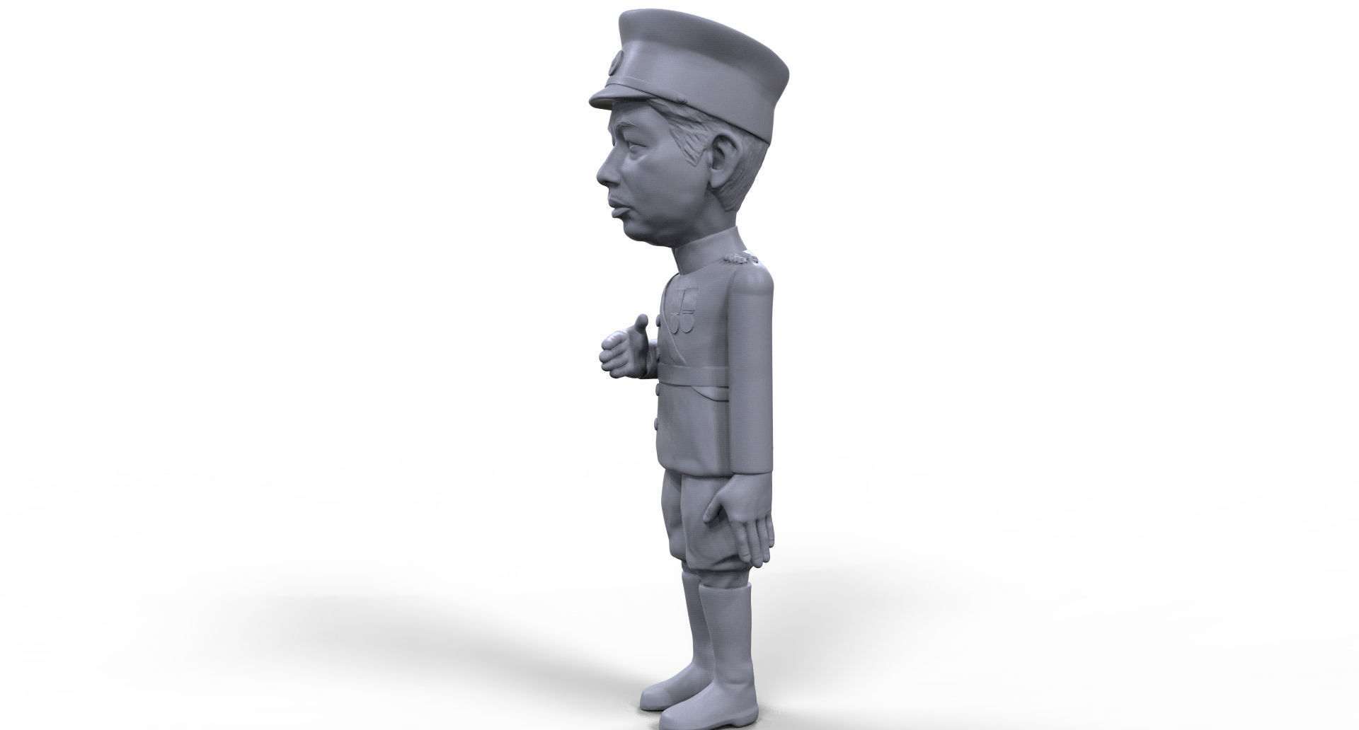 Emperor Hirohito stylized high quality 3D printable miniature 3D model ...