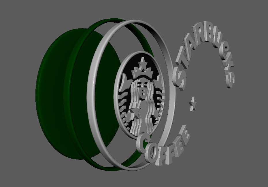Starbucks logo free 3D model | CGTrader