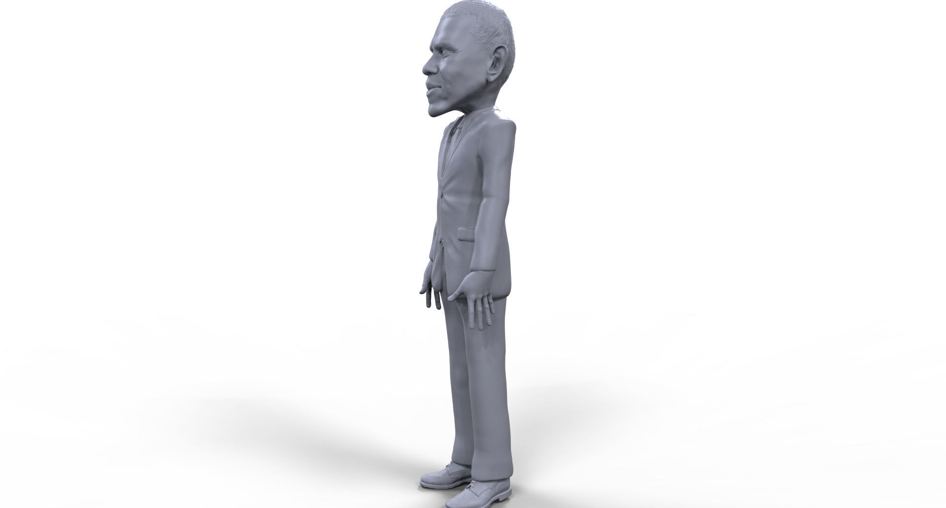 Barack Obama stylized high quality 3d printable miniature 3D model 3D ...