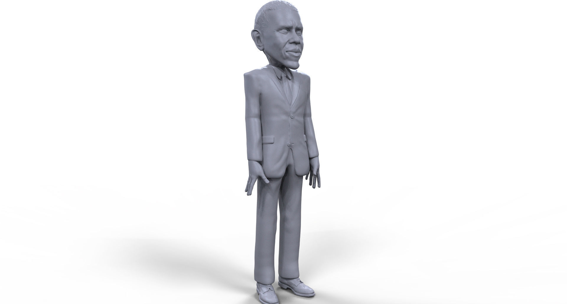 Barack Obama stylized high quality 3d printable miniature 3D model 3D ...