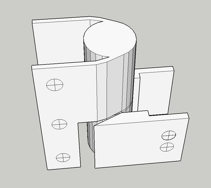 Fixed Closed Bathroom Stall Hinge 3D model 3D printable | CGTrader