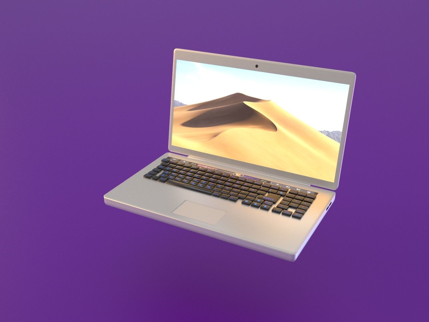 3D model Macbook laptop cartoon style model VR / AR / low-poly | CGTrader