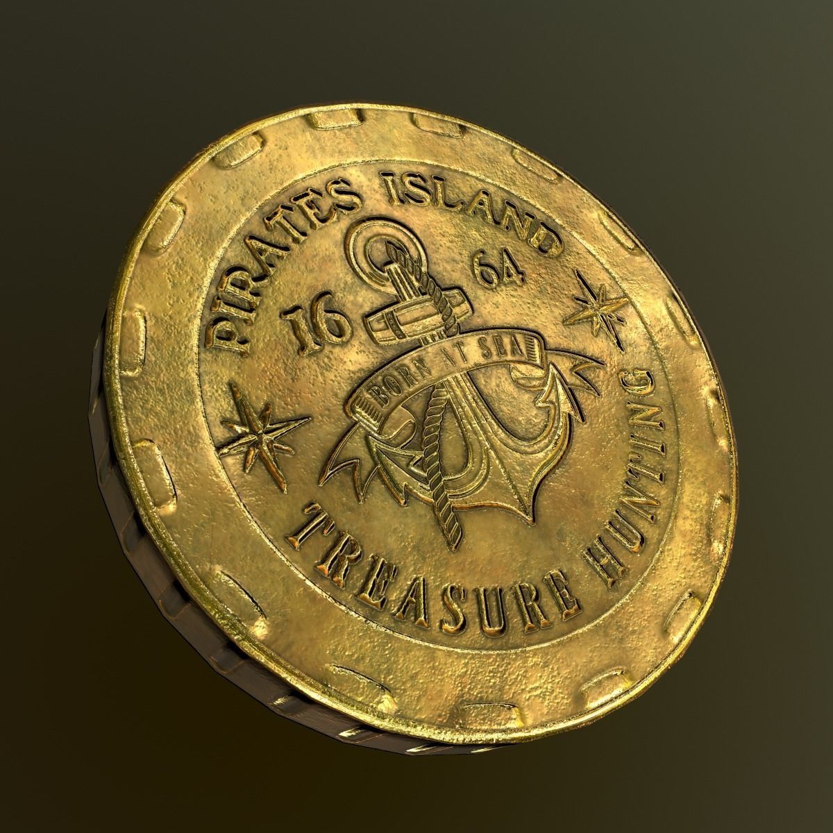 low poly coins 3 kinds free VR / AR / low-poly 3D model | CGTrader