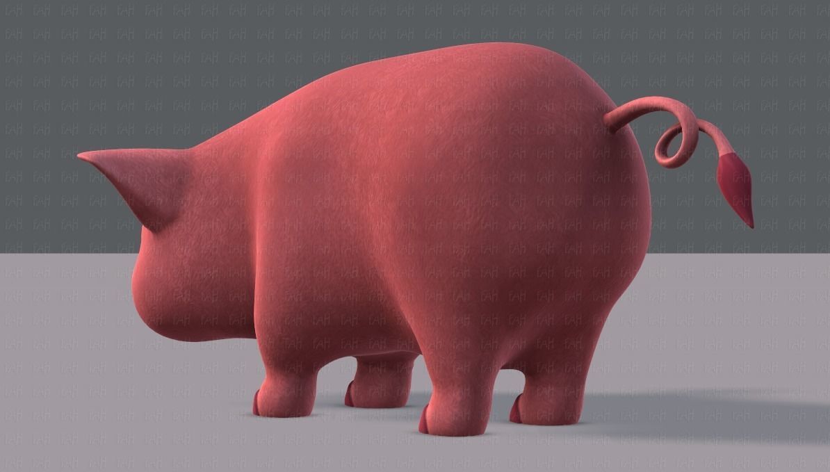 3D model Pig cartoon V03 VR / AR / low-poly | CGTrader