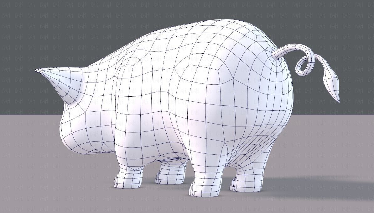 3D model Pig cartoon V03 VR / AR / low-poly | CGTrader