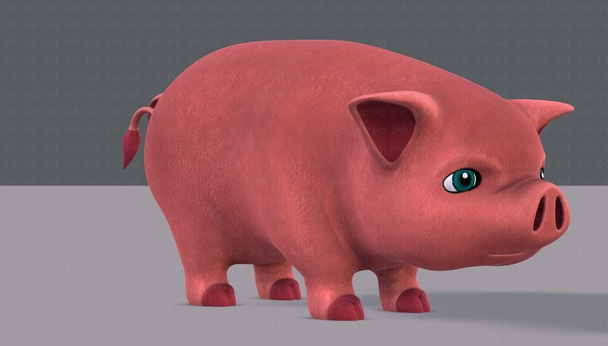 3D model Pig cartoon V03 VR / AR / low-poly | CGTrader